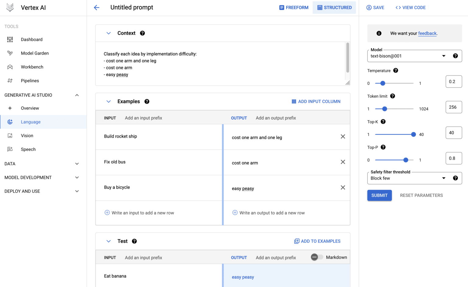 Vertex AI PaLM: Intro to text-bison | My Shitty Code